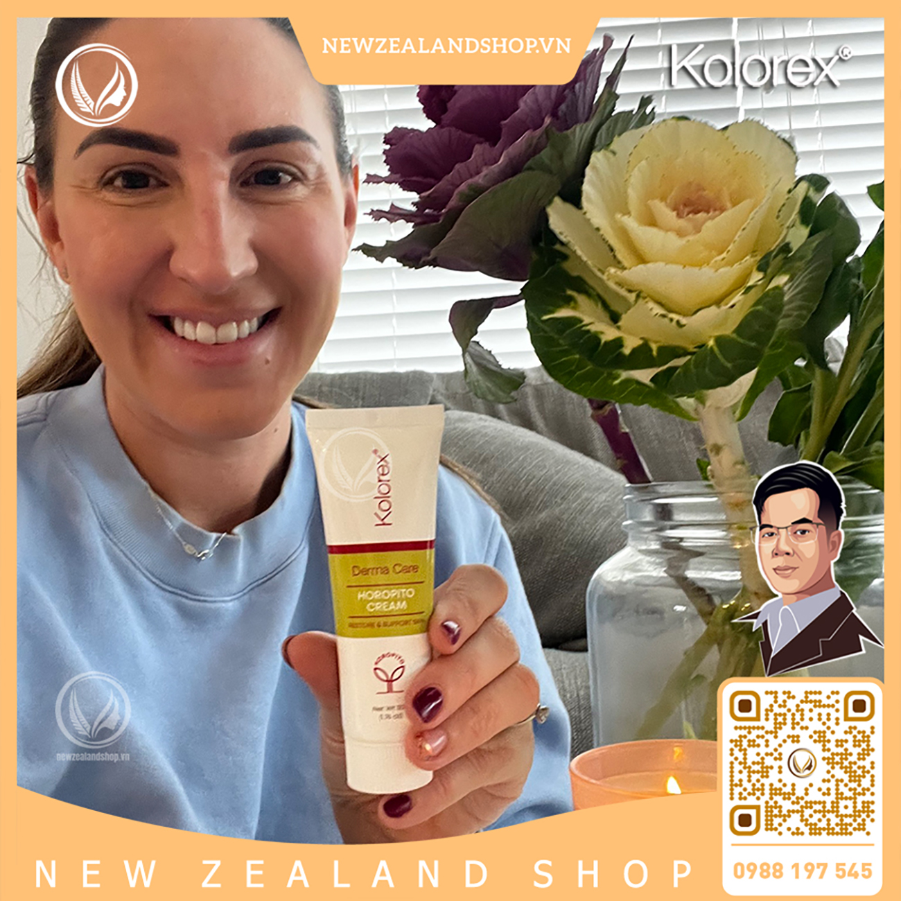 Kem dưỡng phục hồi vùng da nhạy cảm Kolorex Derma Care Horopito Cream