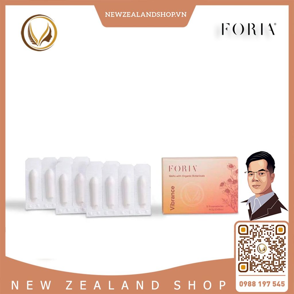 Viên đặt cấp ẩm, giảm khô hạn FORIA Vibrance Melts With Organic Botani