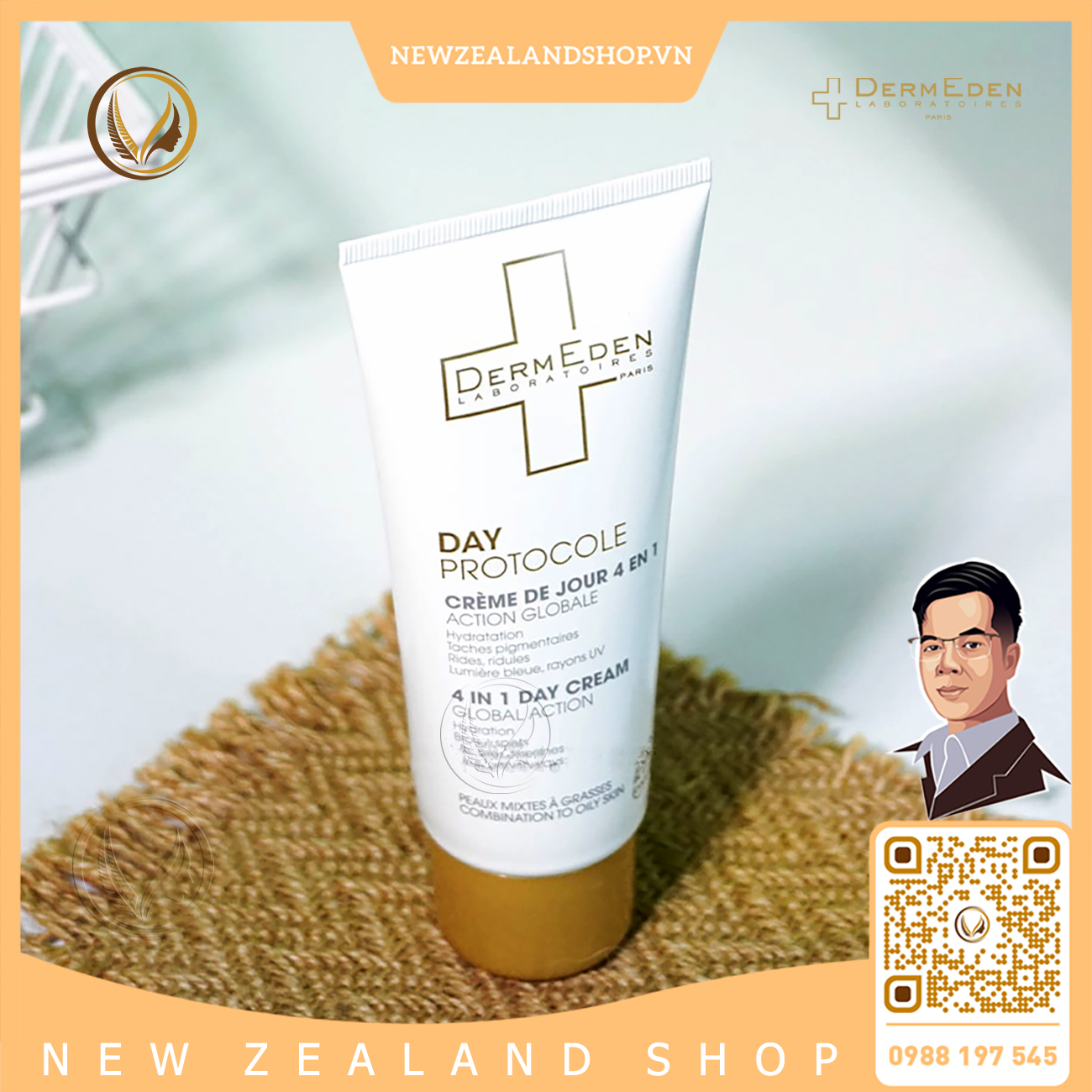 Kem Chống Nắng 4 Trong 1 DermEden 4 In 1 Day Cream Global Action 50ml