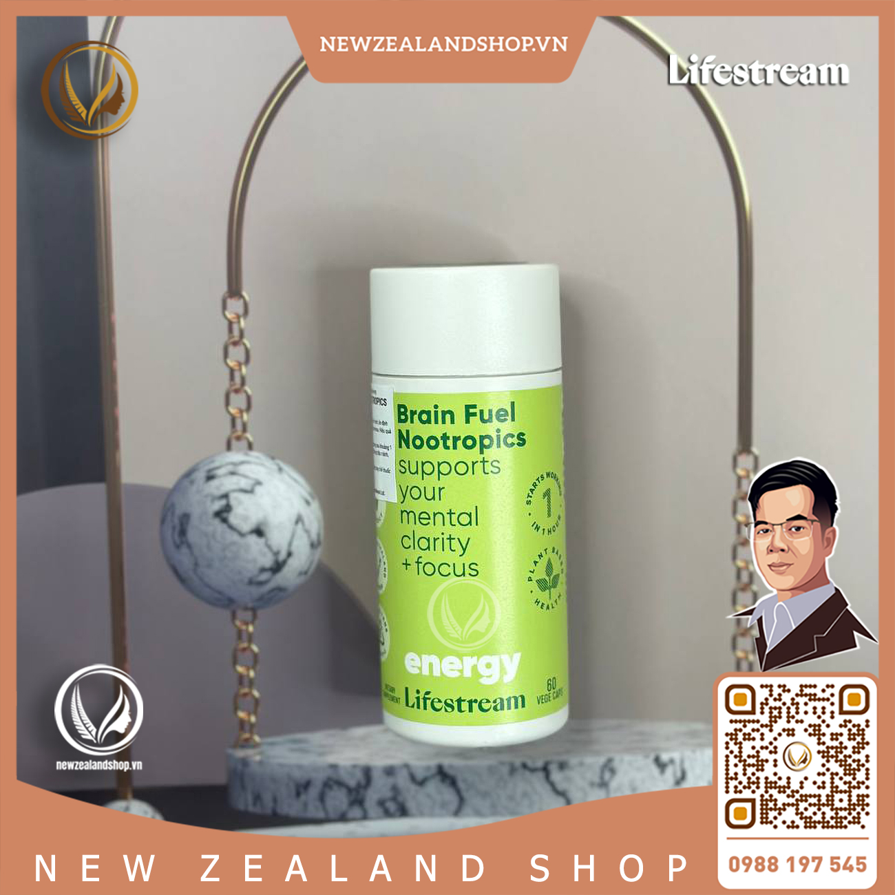 Viên uống tăng cường tập trung Lifestream Brain Fuel Nootropics