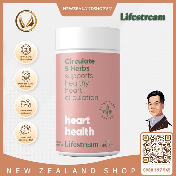 Viên Tăng Cường Tuần Hoàn Máu Lifestream Circulate 5 Herbs 60 Viên