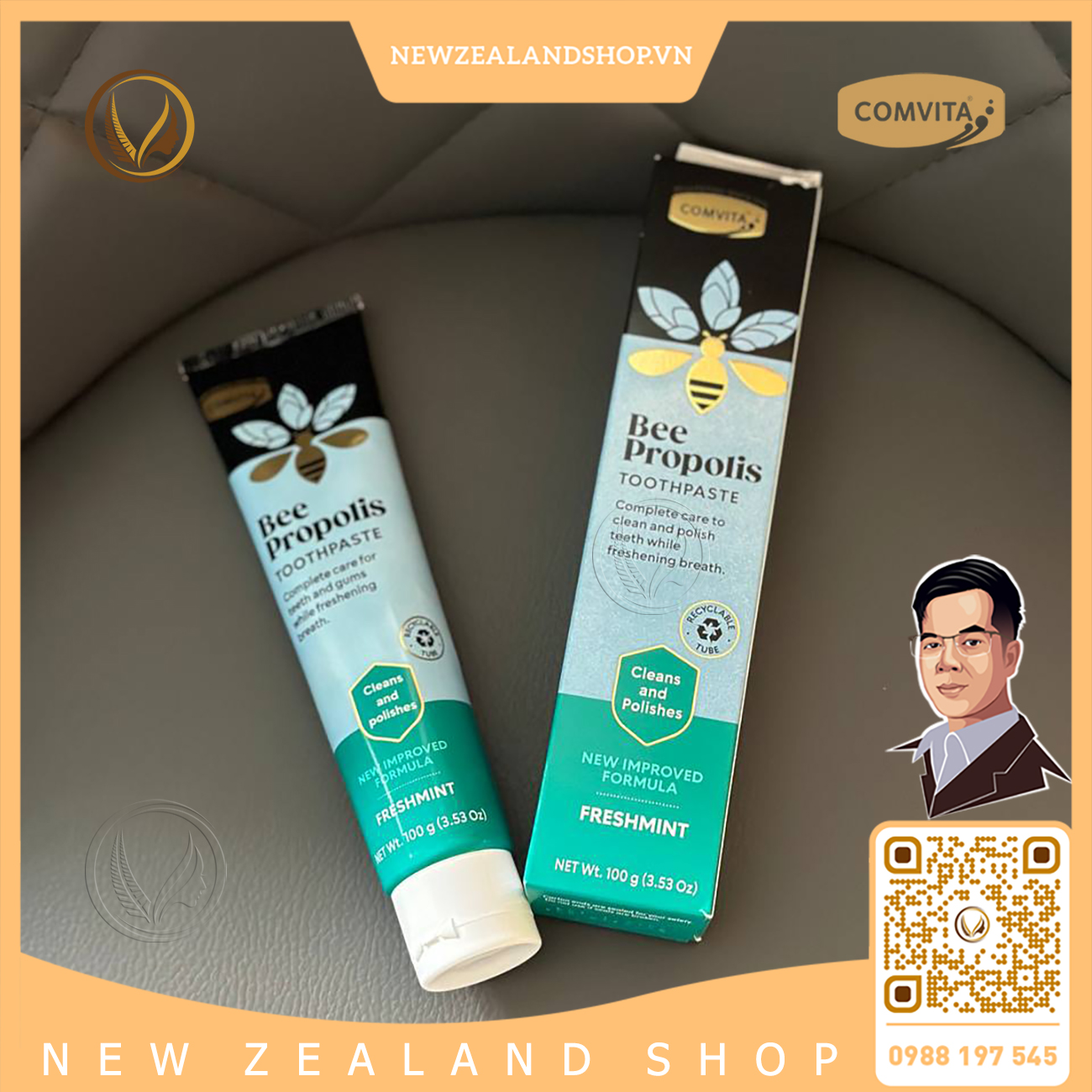 Kem Đánh Răng Keo Ong Comvita Bee Propolis Toothpaste 100g