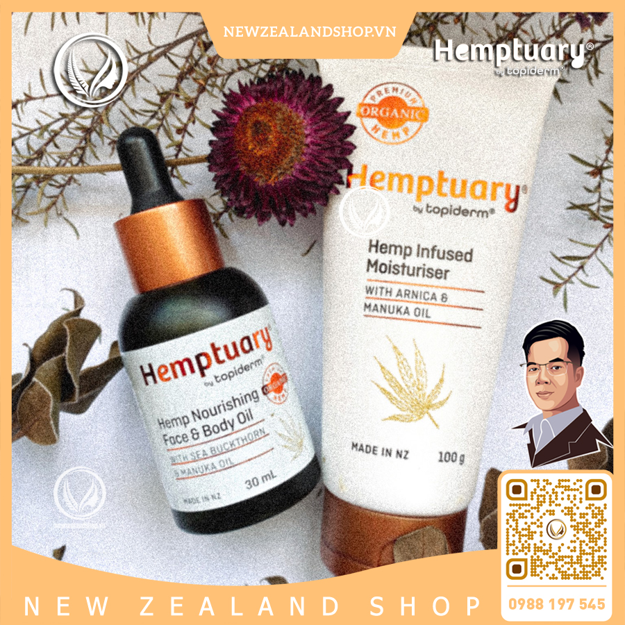 Kem dưỡng ẩm, chống lão hóa hạt gai dầu Hemptuary Hemp Infused Moistur
