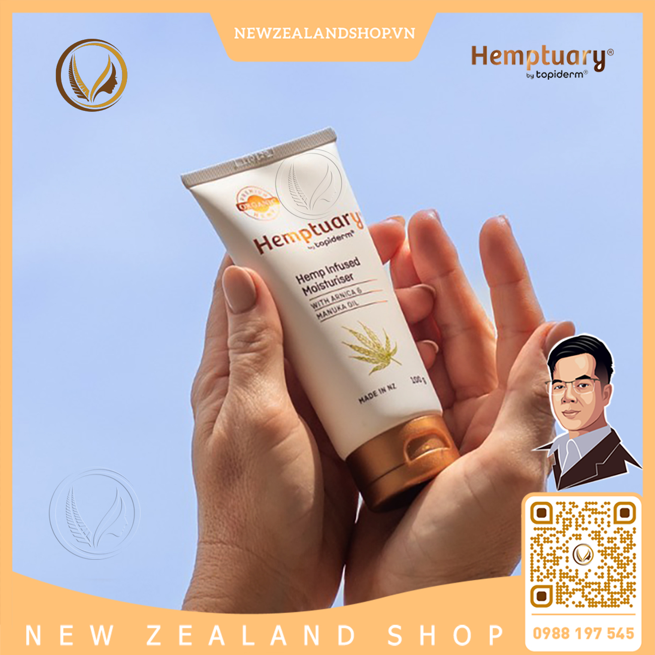 Kem Dưỡng Ẩm Hạt Gai Dầu Hemptuary Hemp Infused Moisturiser 100g