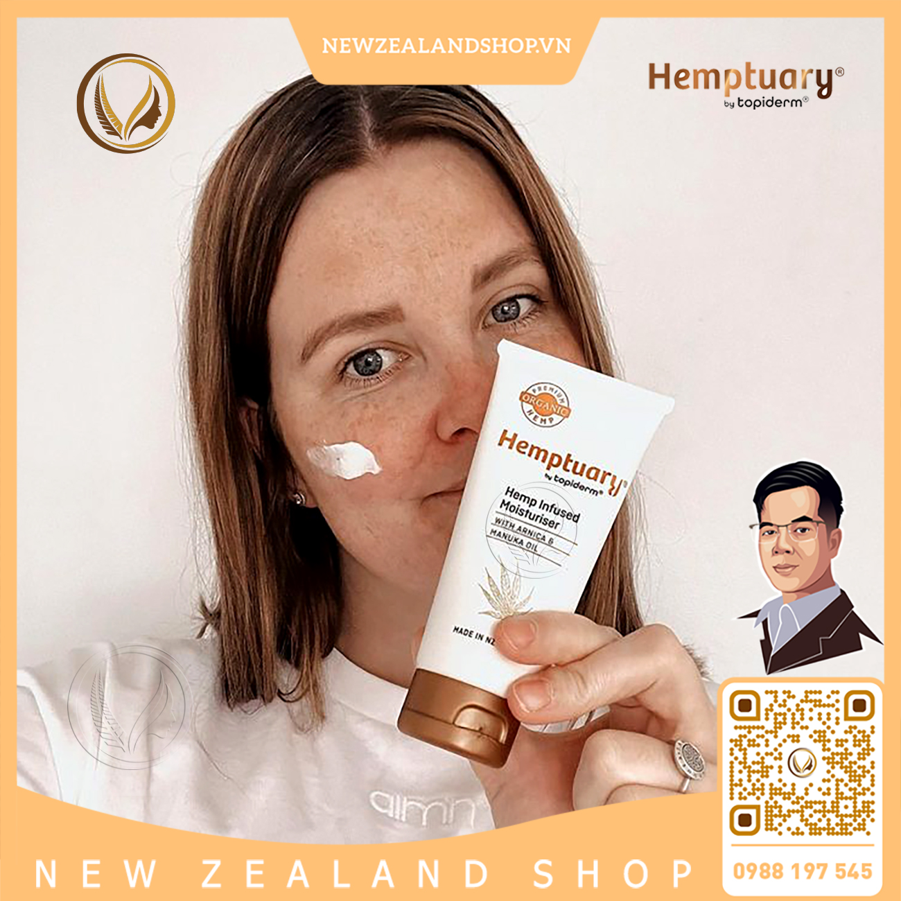Kem Dưỡng Ẩm Hạt Gai Dầu Hemptuary Hemp Infused Moisturiser 100g