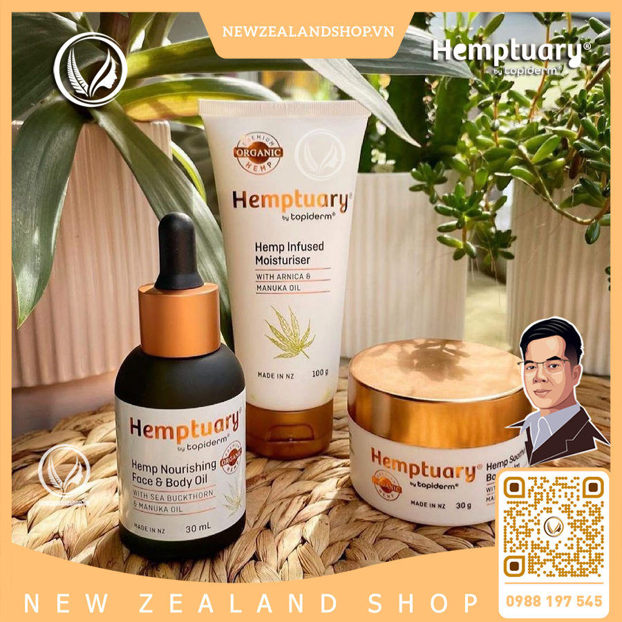 Kem dưỡng ẩm, chống lão hóa hạt gai dầu Hemptuary Hemp Infused Moistur