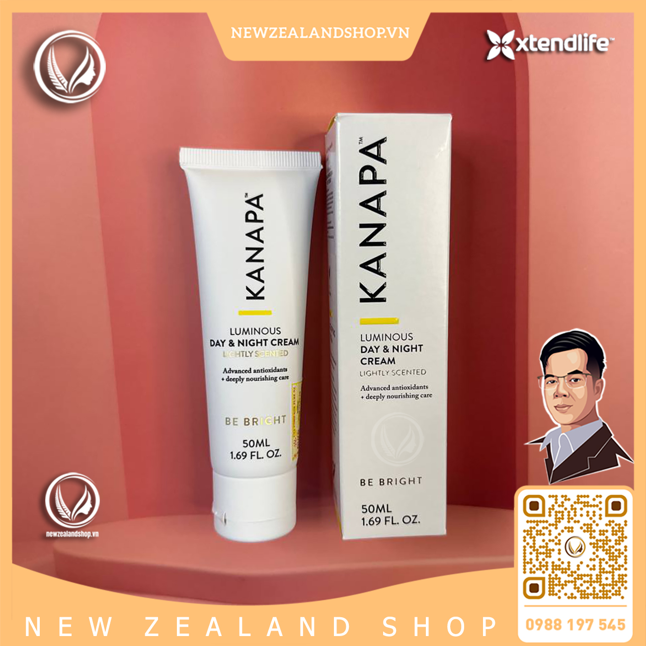 Kem dưỡng da ngày & đêm Xtend Life Kanapa Luminous Day & Night Cream