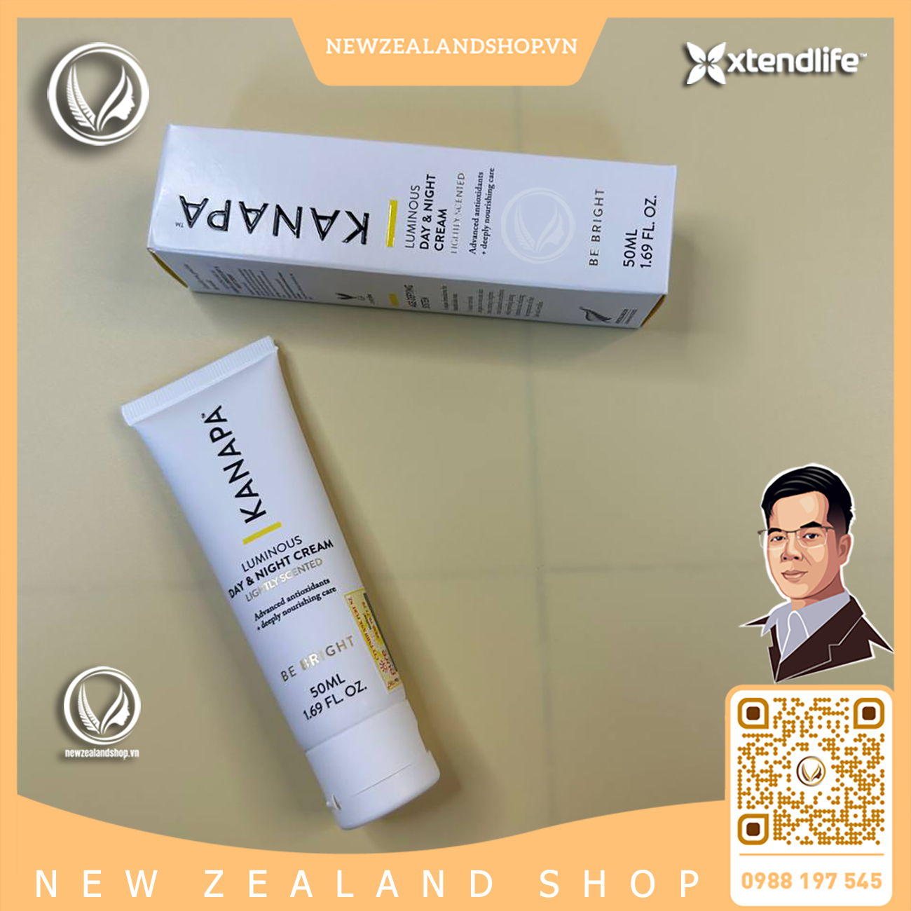Kem dưỡng da ngày & đêm Xtend Life Kanapa Luminous Day & Night Cream