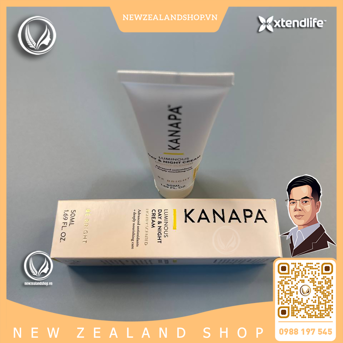 Kem dưỡng da ngày & đêm Xtend Life Kanapa Luminous Day & Night Cream