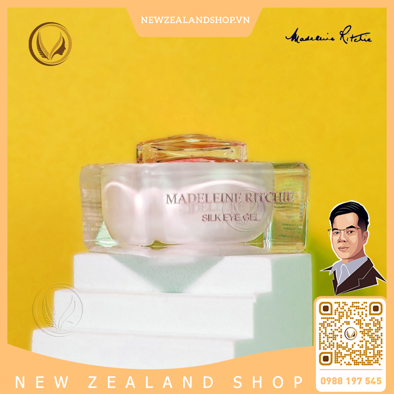Kem dưỡng mắt, giảm thâm quầng bọng mắt Madeleine Ritchie Silk Eye Gel