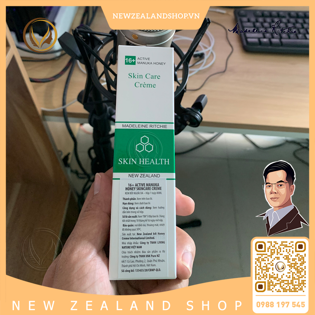 Kem Mật Ong Manuka 16+ Chăm Sóc Da Madeleine Ritchie Skin Health