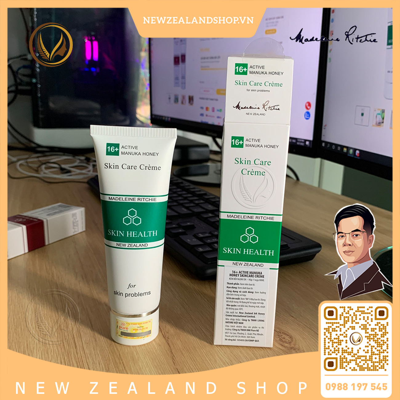 Kem Mật Ong Manuka 16+ Chăm Sóc Da Madeleine Ritchie Skin Health