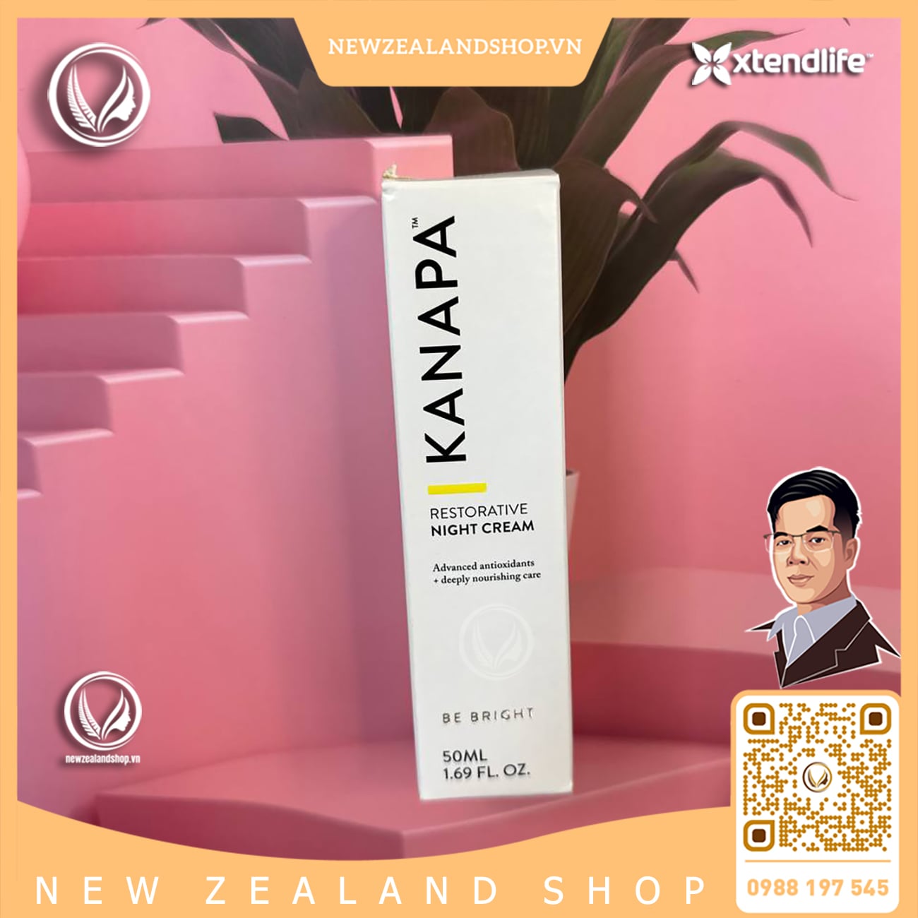 Kem dưỡng da ban đêm phục hồi da Kanapa Restorative Night Cream