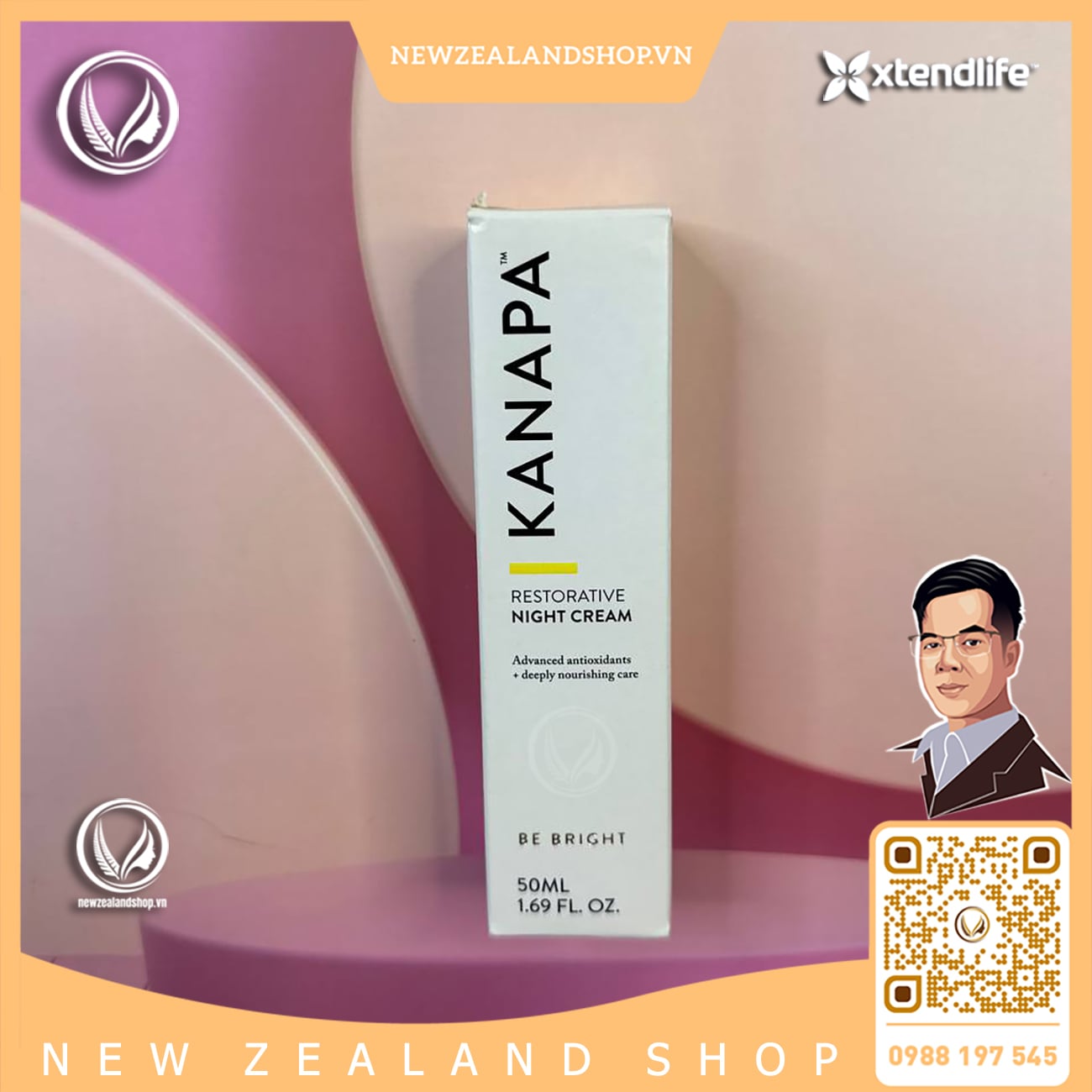 Kem dưỡng da ban đêm phục hồi da Kanapa Restorative Night Cream