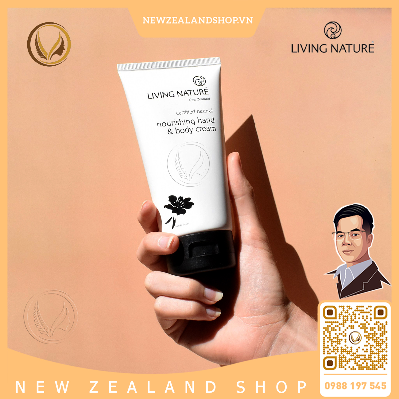 Kem Dưỡng Da Tay & Cơ Thể Living Nature Nourishing Hand & Body Cream