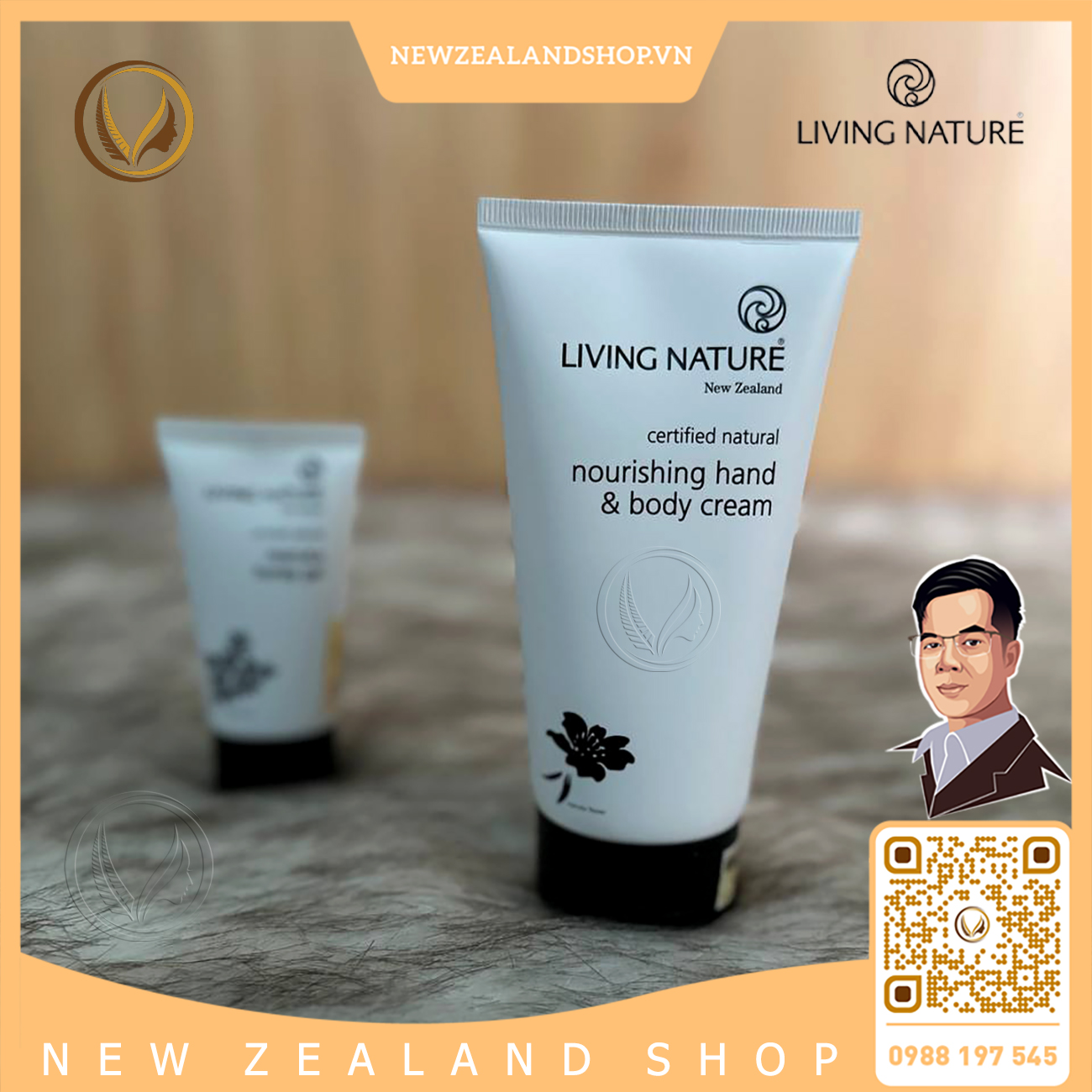 Kem Dưỡng Da Tay & Cơ Thể Living Nature Nourishing Hand & Body Cream