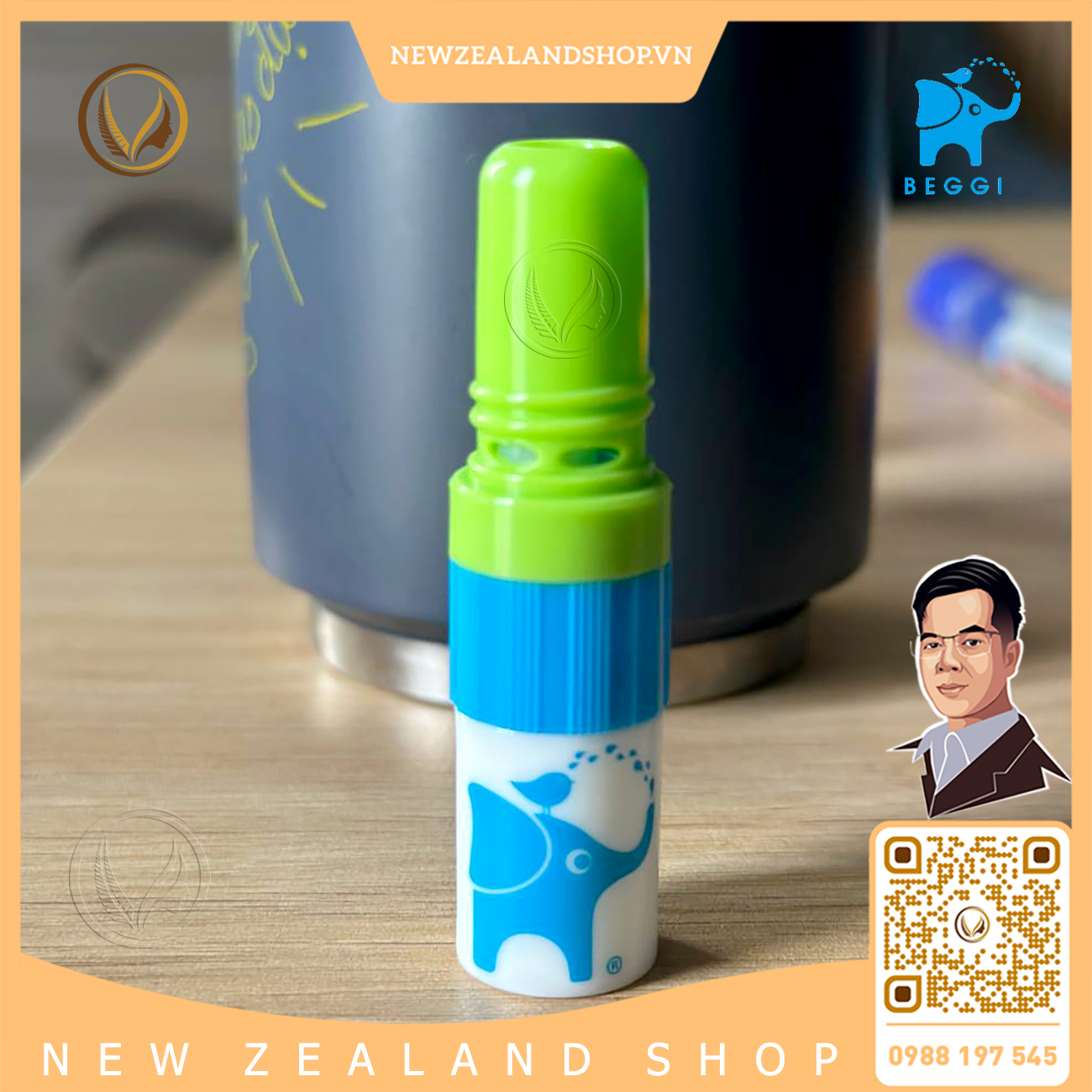 Ống dầu hít thông mũi 2 trong 1 BEGGI 2IN1 Refreshing Nasal Inhaler