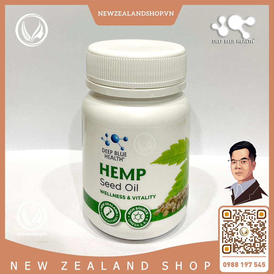 Viên uống tinh dầu hạt gai dầu Deep Blue Health Hemp Seed Oil 60 viên