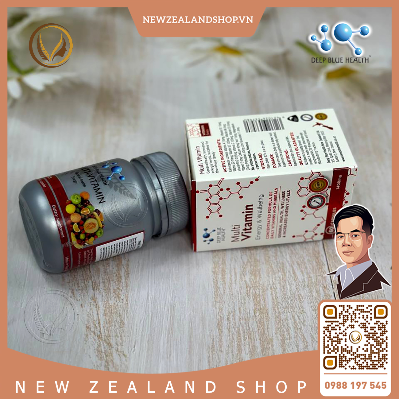 Bổ Sung Vitamin Khoáng Chất Deep Blue Health Multi-Vitamin 60 Viên