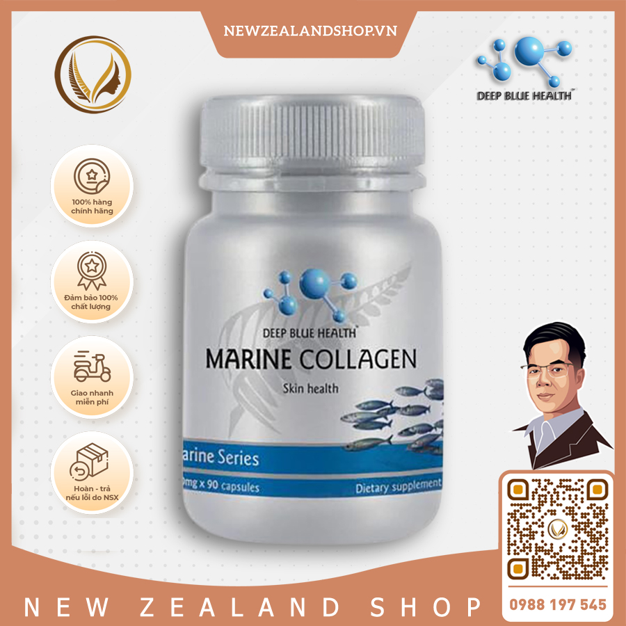 Viên uống bổ sung collagen cá biển Deep Blue Health Marine Collagen