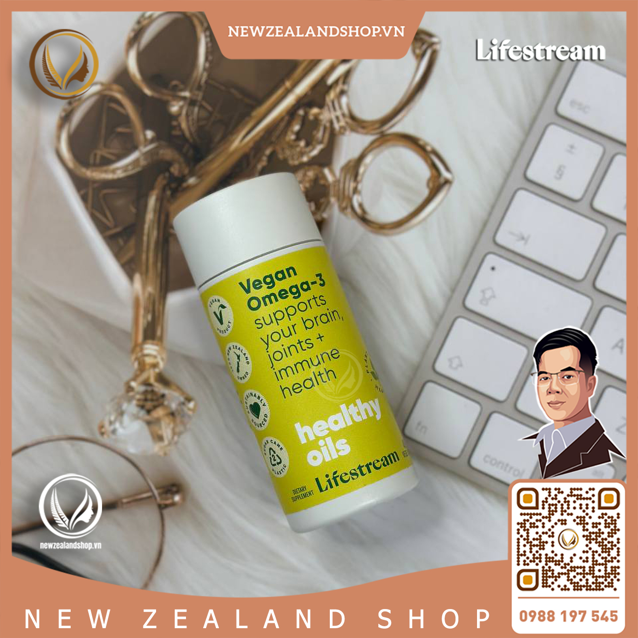 Viên uống dầu cá omega3 thuần chay Lifestream Vegan Omega-3