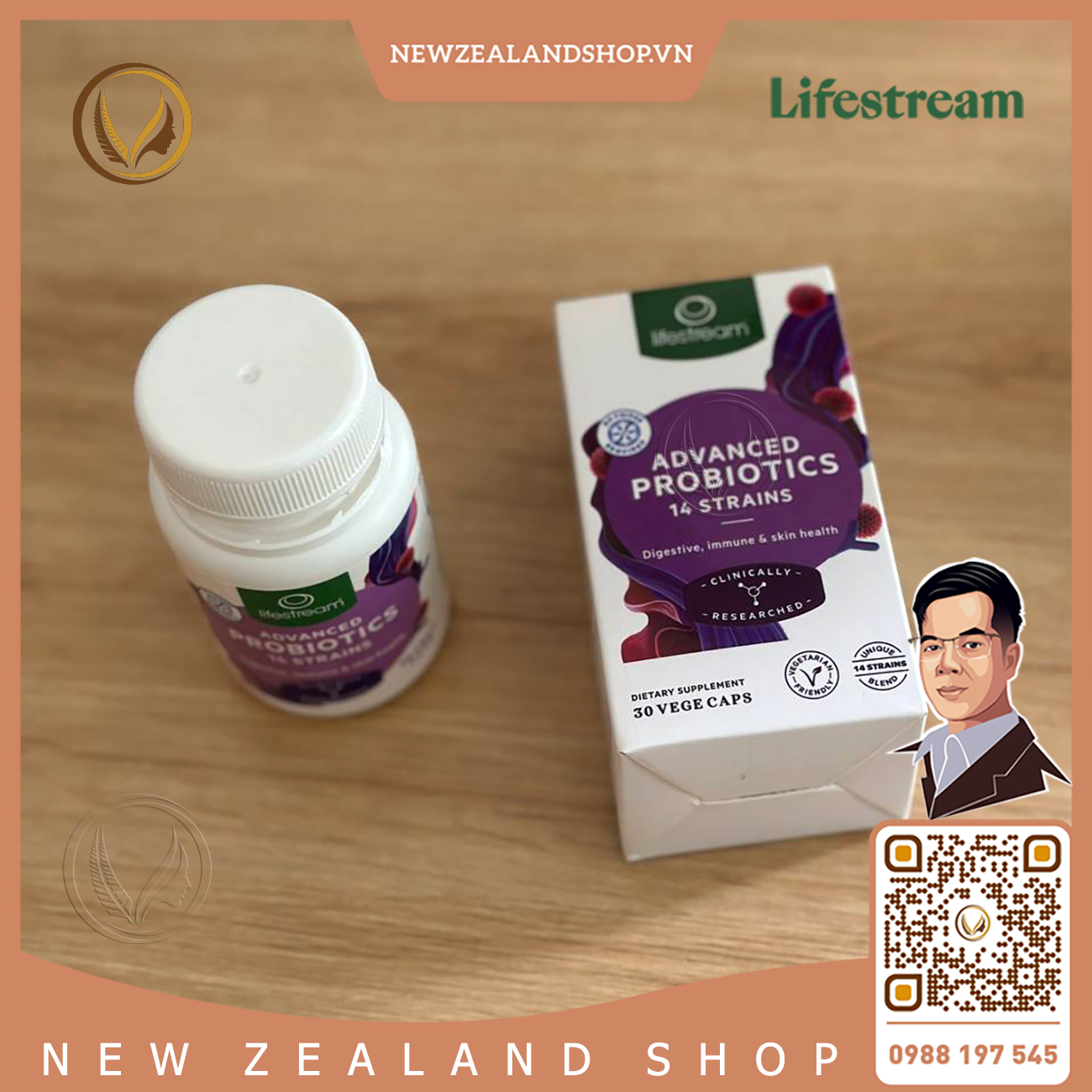 Viên Uống Men Vi Sinh 14 Chủng Lifestream Advanced Probiotic 30 Viên