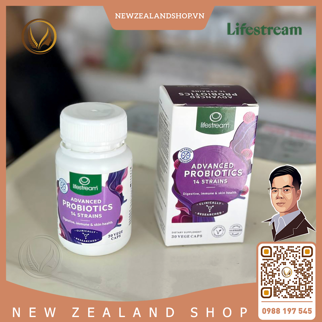 Viên Uống Men Vi Sinh 14 Chủng Lifestream Advanced Probiotic 30 Viên