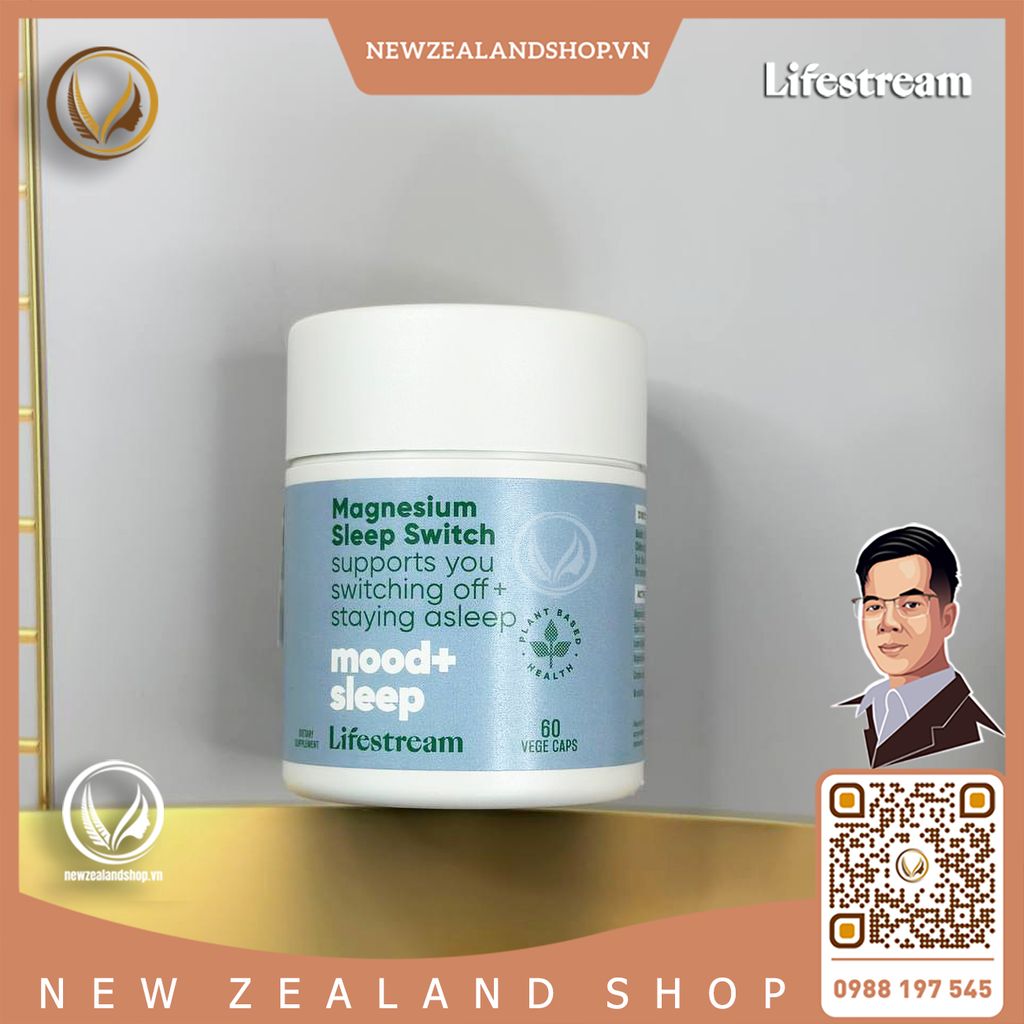 Viên uống ngủ ngon, giảm căng thẳng Lifestream Magnesium Sleep Switch