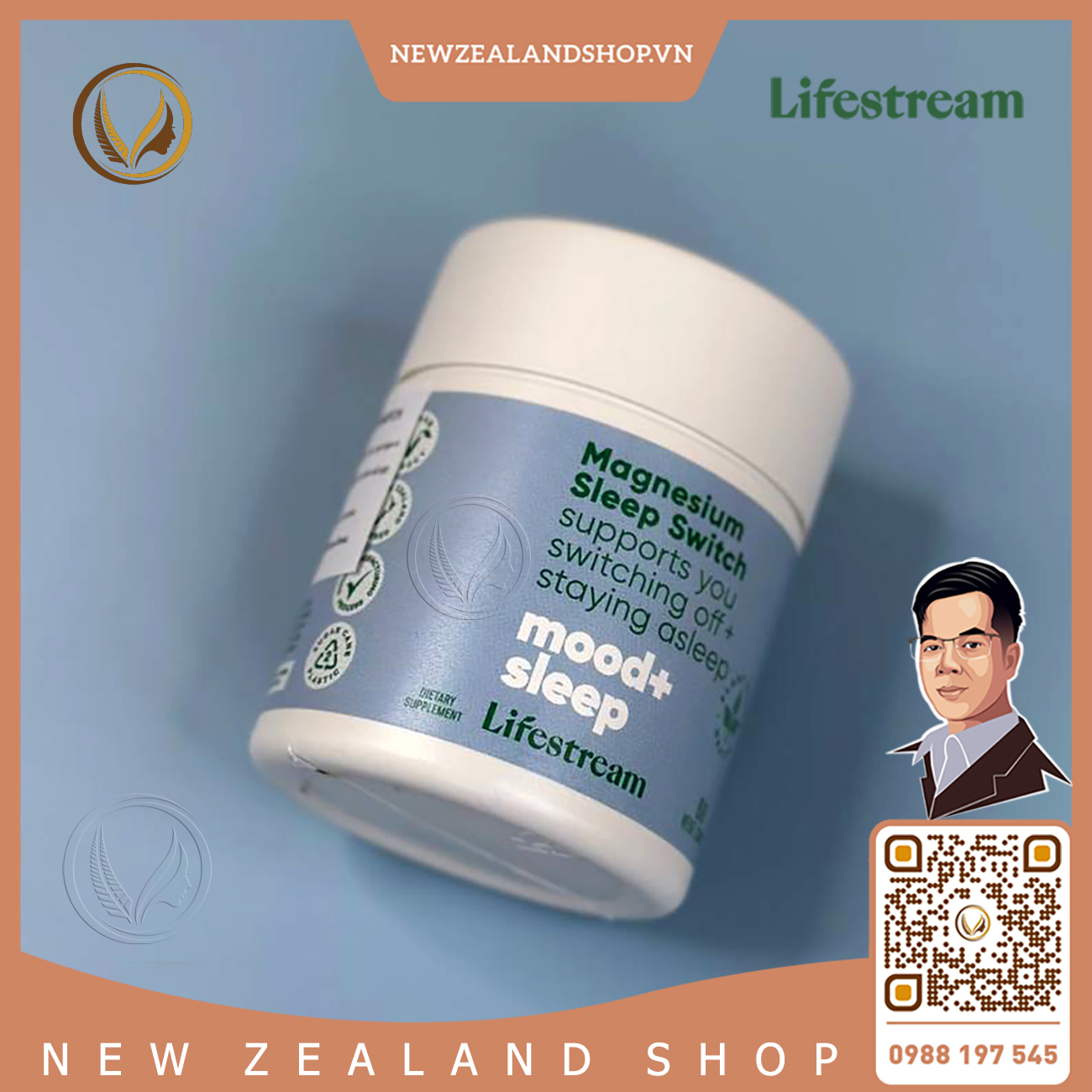 Viên Uống Ngủ Ngon, Giảm Căng Thẳng Lifestream Magnesium Sleep Switch