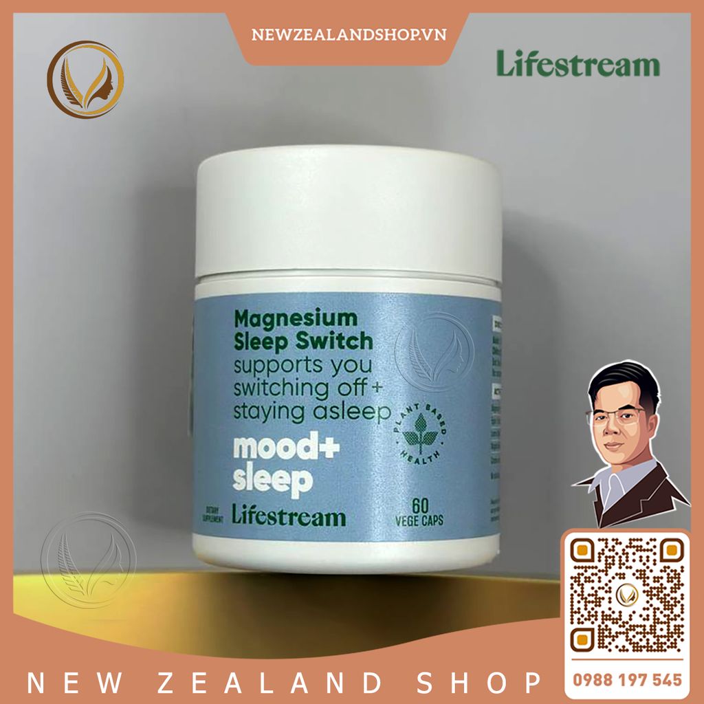 Viên Uống Ngủ Ngon, Giảm Căng Thẳng Lifestream Magnesium Sleep Switch