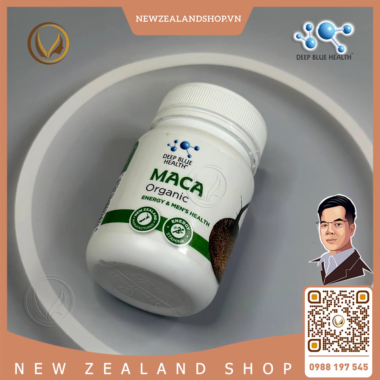 Viên Uống Tăng Cường Sinh Lý Deep Blue Health Organic Maca 60 Viên