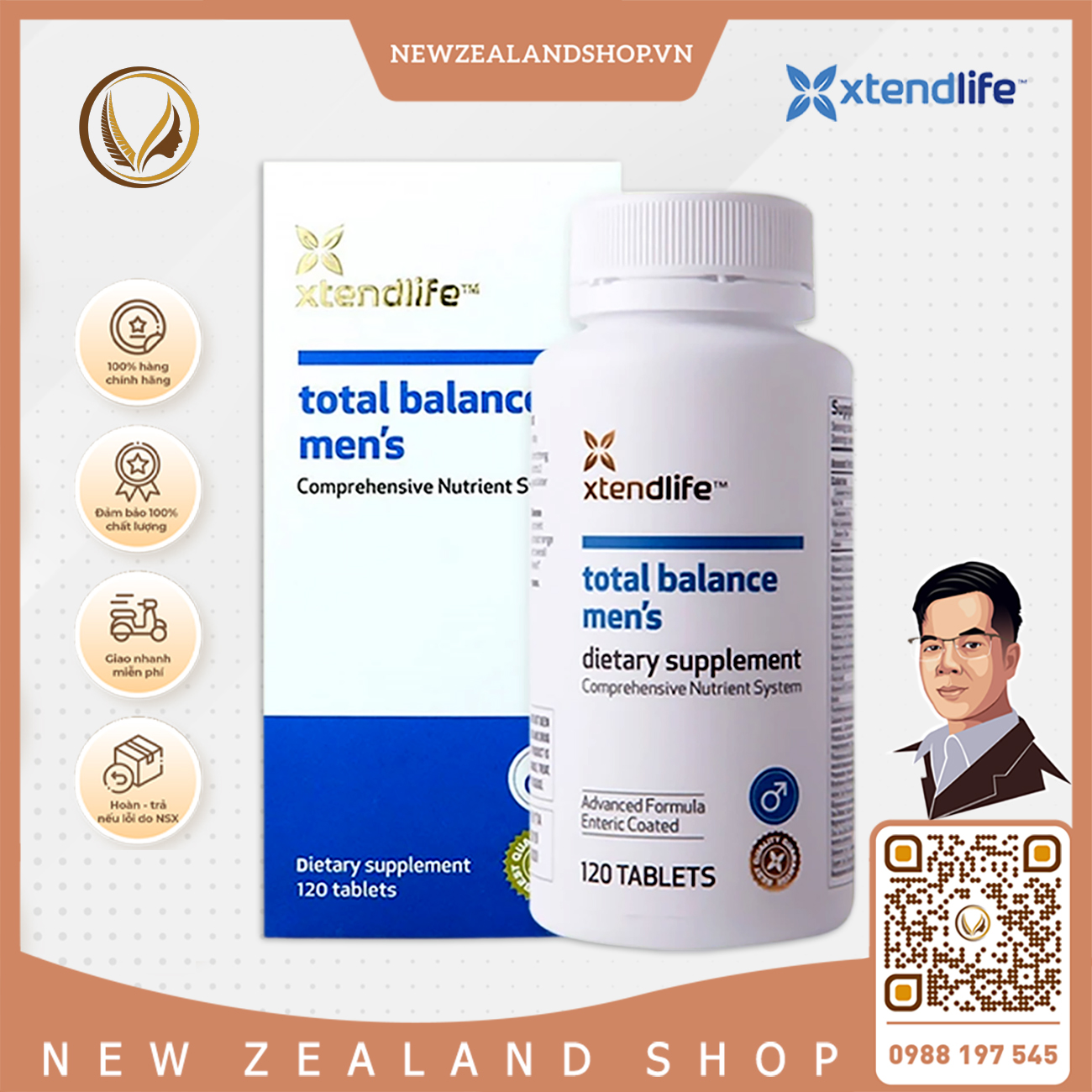 Vitamin Tổng Hợp Nam Xtend Life Total Balance Men’s Premium 210 Viên