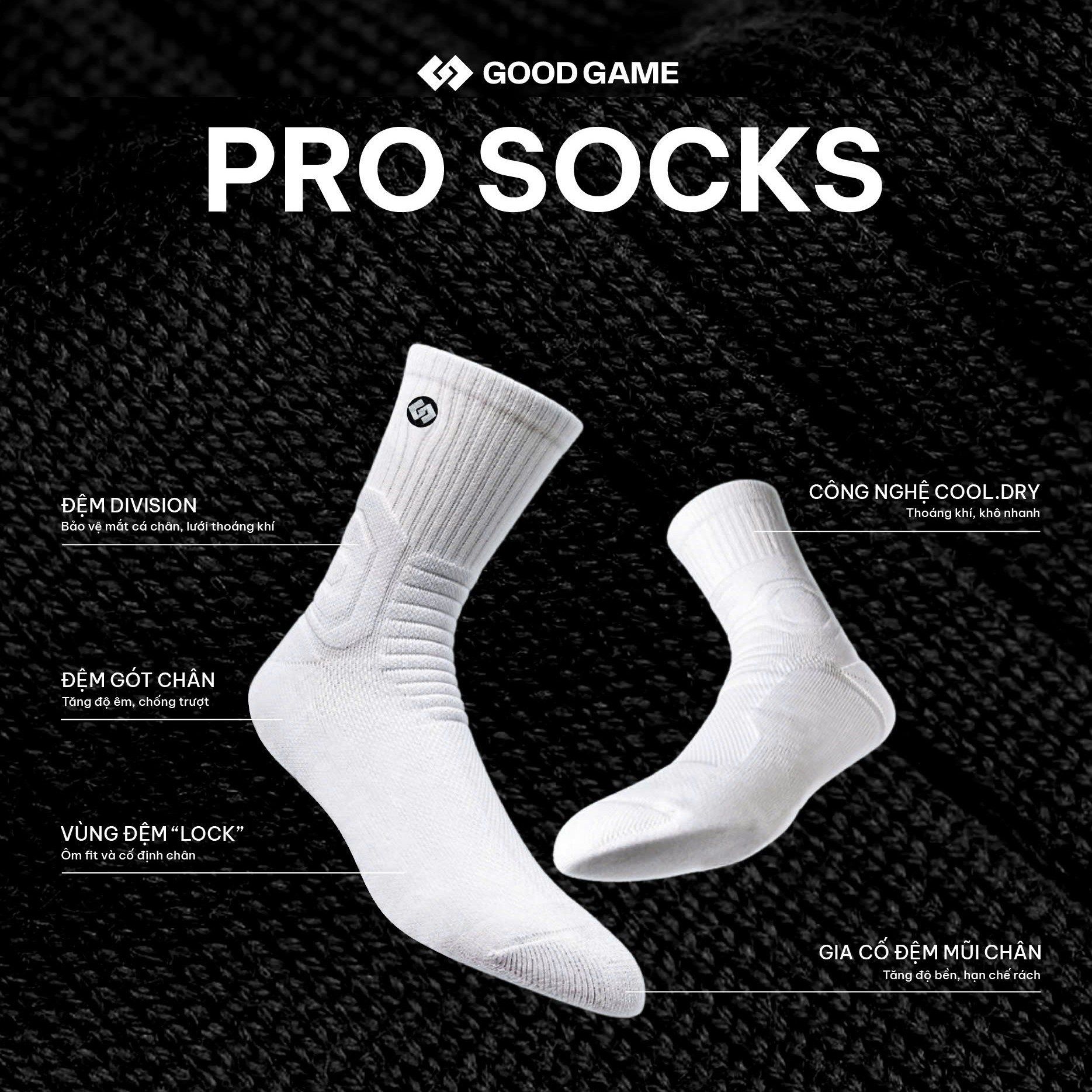 TẤT VỚ THỂ THAO CHUYÊN NGHIỆP ĐỆM CHỐNG CHẤN THƯƠNG PRO SOCK GOOD GAME – Thời trang Thể Thao ...