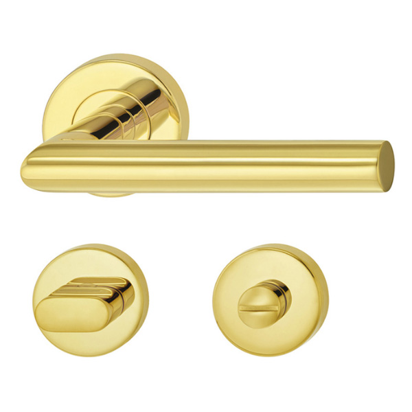 Tay nắm gạt cho cửa vệ sinh màu đồng bóng PVD Hafele 903.93.558