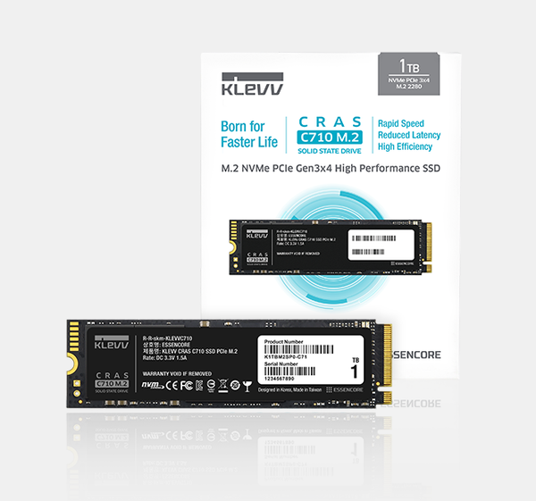 SSD Klevv CRAS C710 512GB M2 NVME Gen3x4– Goldenbit