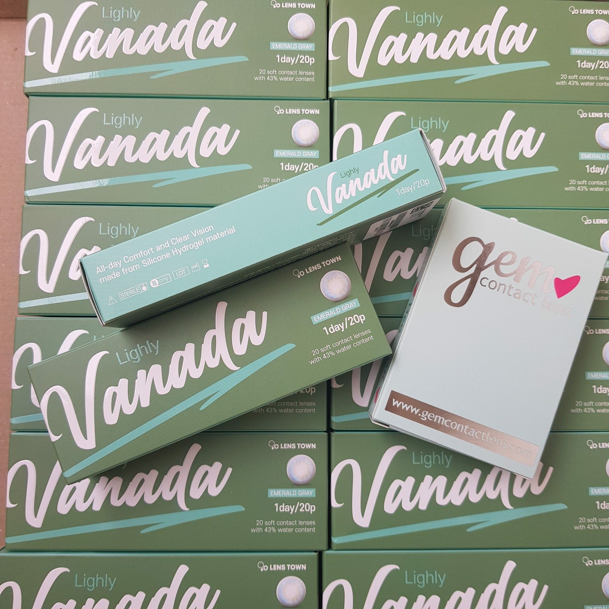 Lens 1 ngày VANADA Emerald Gray - LENS TOWN – GEM Contact Lens