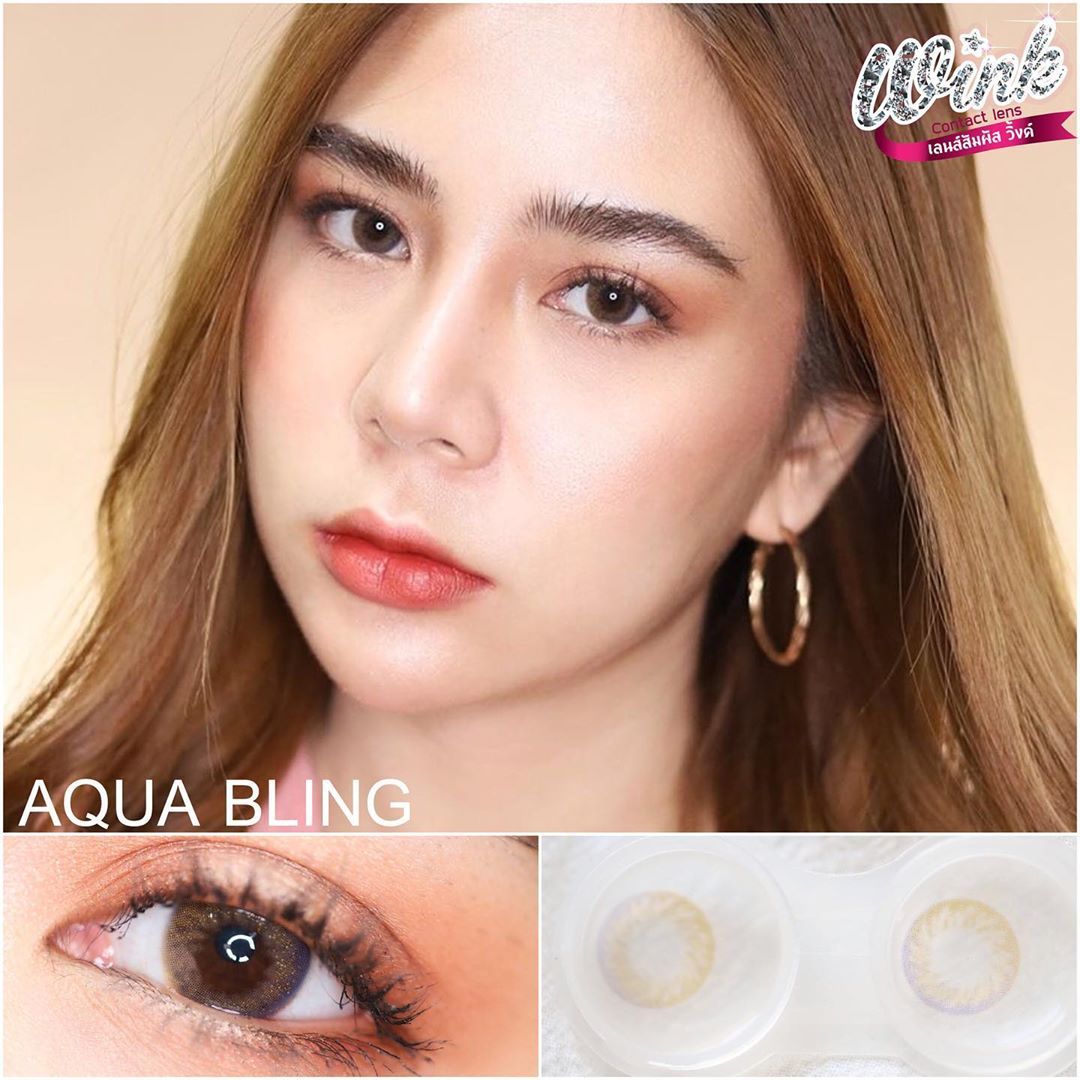 Áp Tròng AQUA BLING BROWN - HSD 1 Năm – GEM Contact Lens
