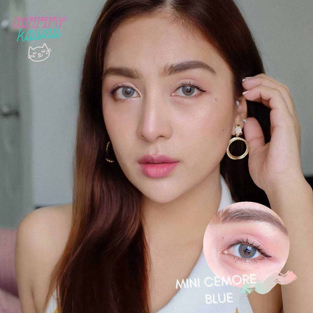 Áp Tròng Không Giãn CEMORE BLUE Ẩm Cao 55% HSD 6 Tháng Lens Xanh Biển – GEM Contact Lens
