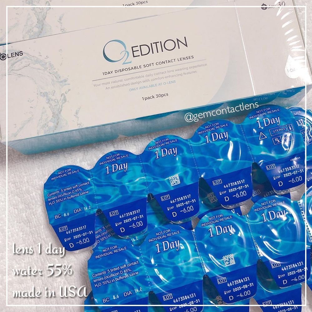 LENS TRONG SUỐT 1 NGÀY O2 EDITION - OLENS KOREA – GEM Contact Lens