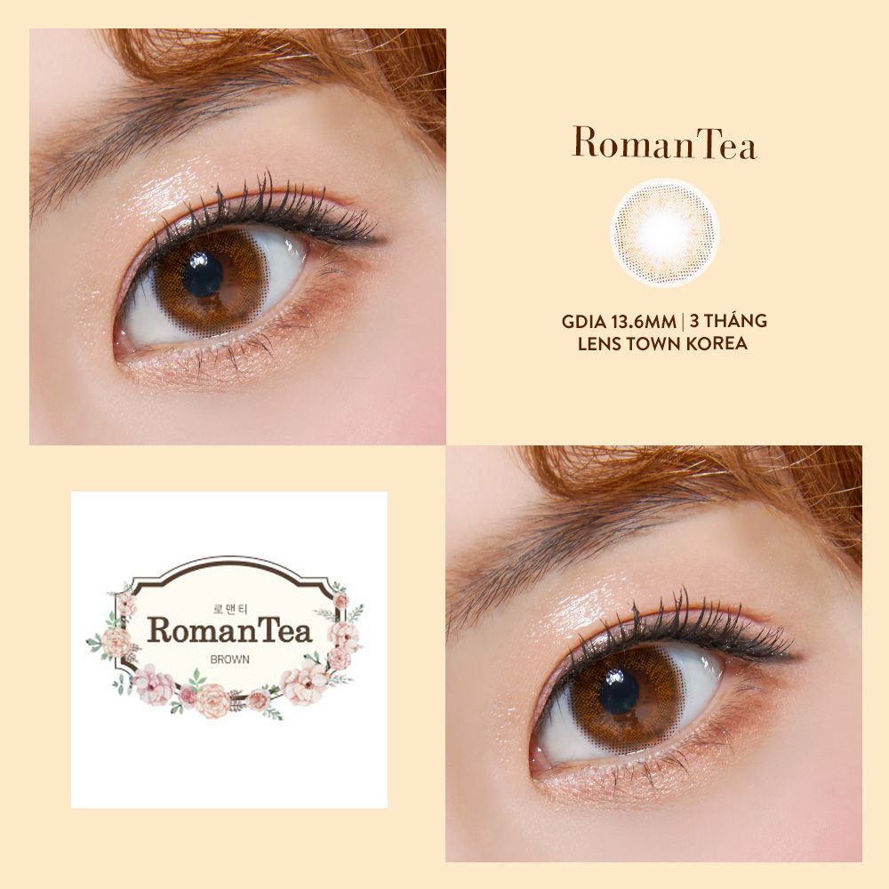 ROMAN TEA Brown - LENS TOWN (3 THÁNG) – GEM Contact Lens