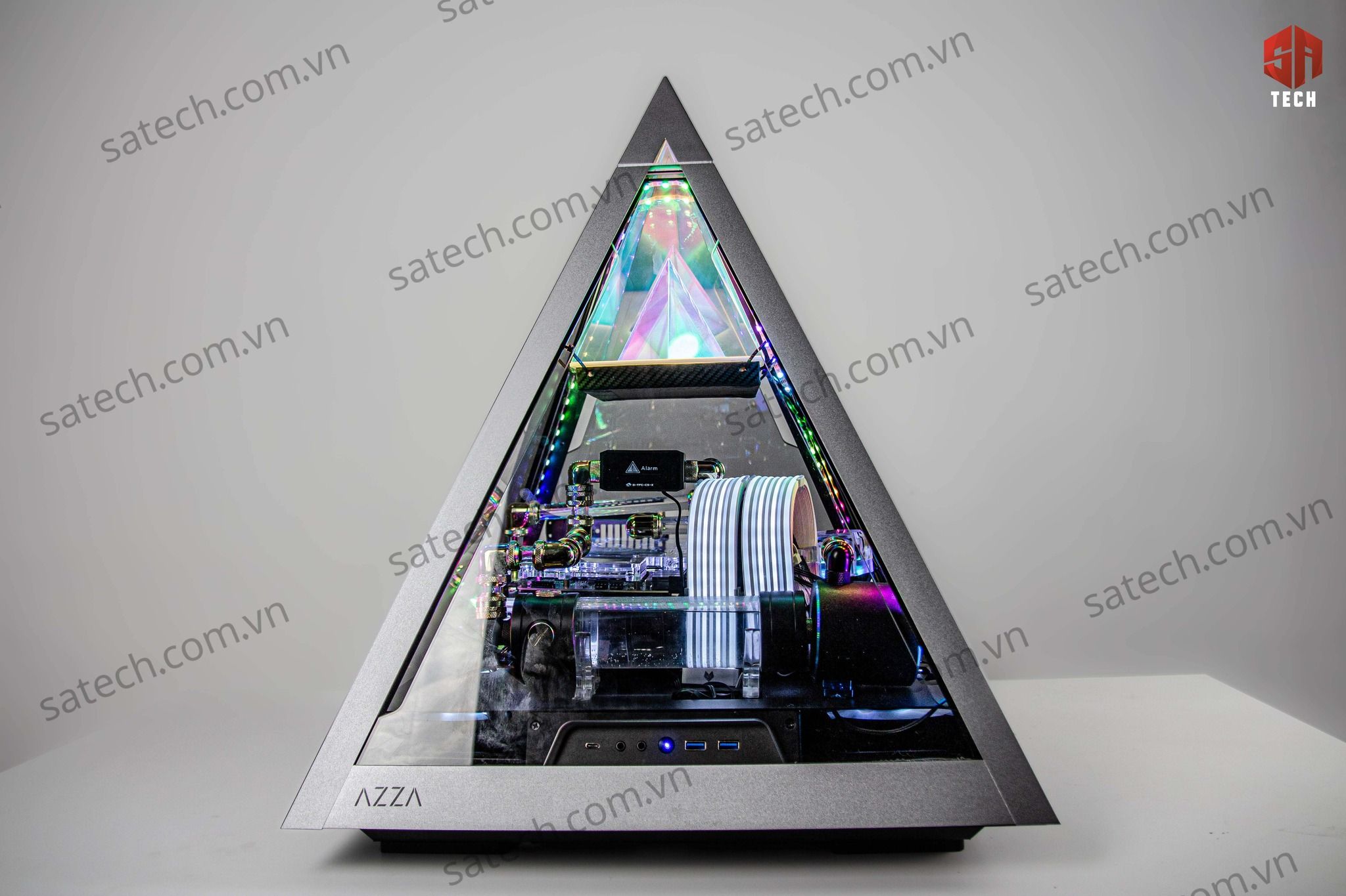 Tản nhiệt nước Custom cho case AZZA CSAZ-804 PYRAMID– S-A TECH