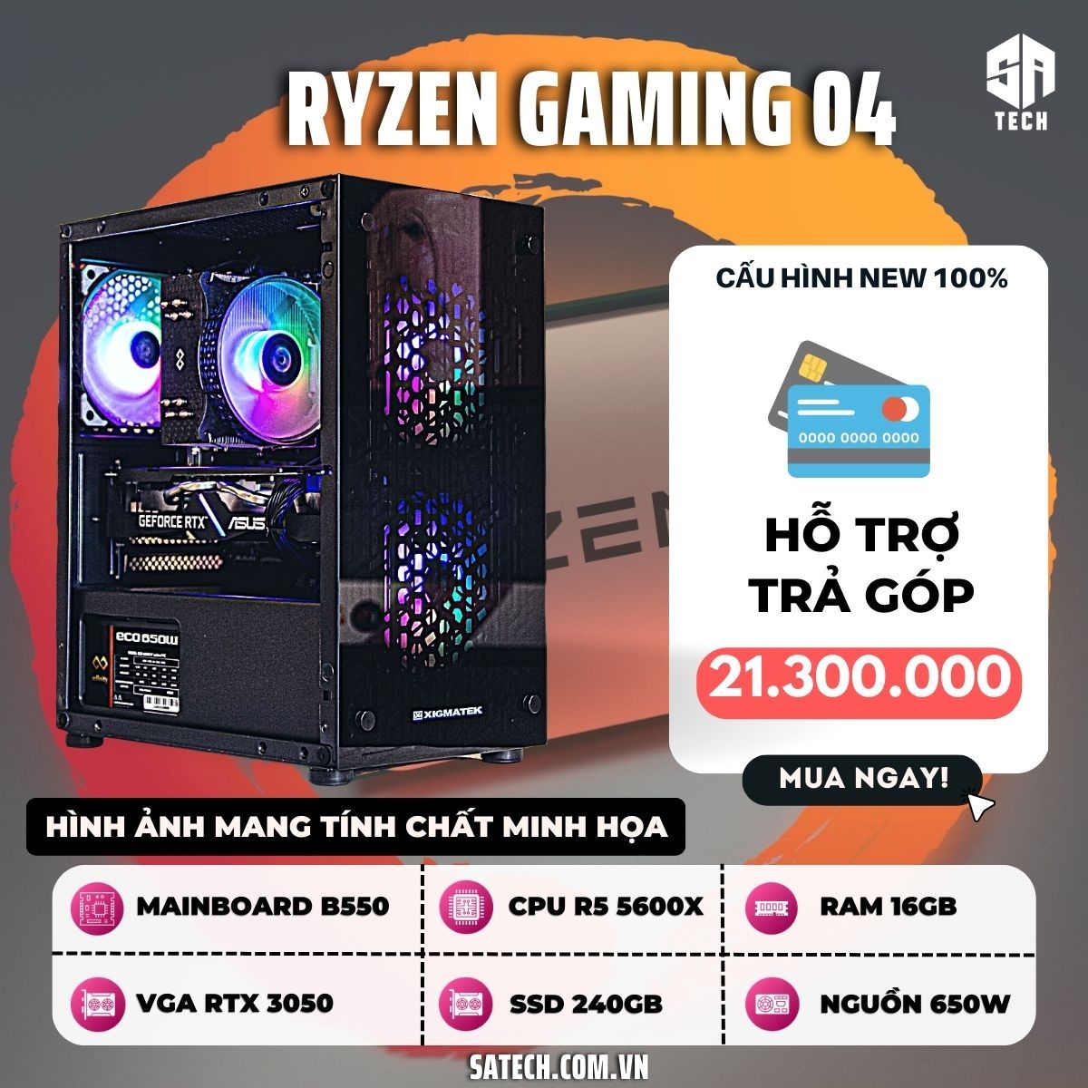 PC Ryzen Gaming 04– S-A TECH