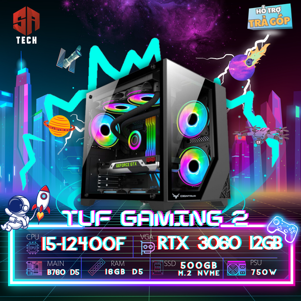 PC TUF GAMING 2 (i5-12400F | RTX 3060 12G | 16G D5 6000 | M.2 500G)– S ...