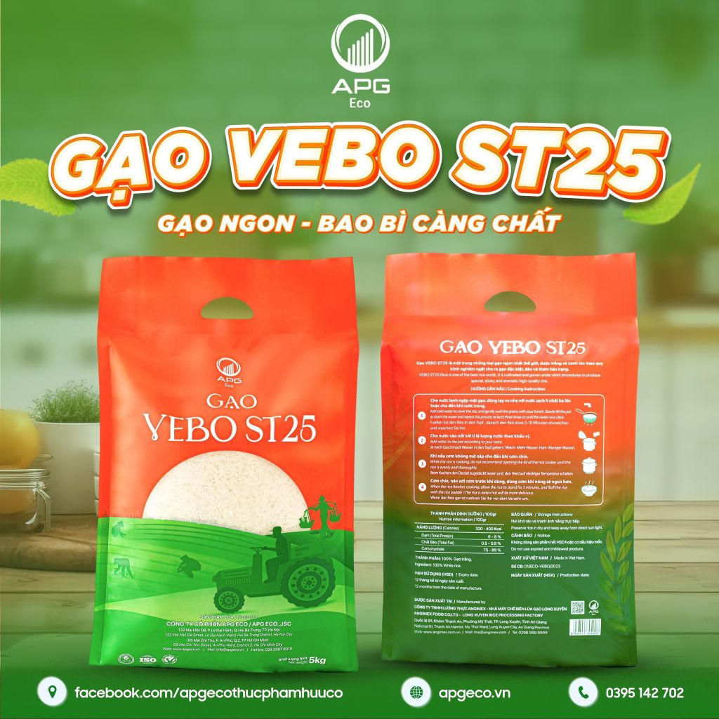 Combo 10kg Gạo Vebo ST25 – APGECO