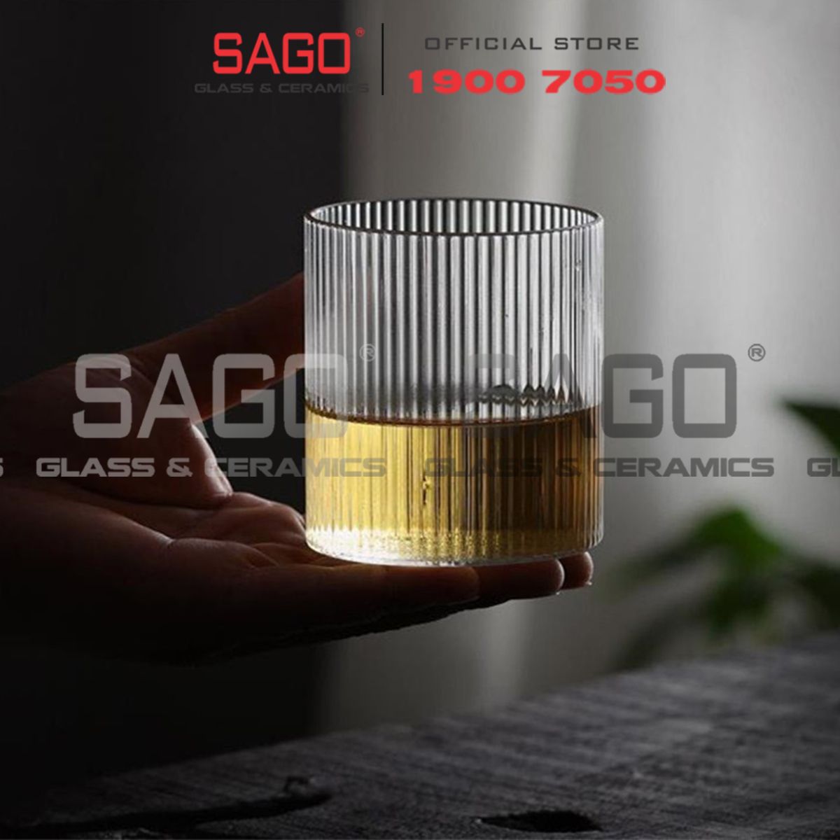 Ocean B24608 - Ly Thủy Tinh Ocean Pulse Rock Glass 235ml | Nhập Khẩu – Gốm Sứ Thủy Tinh Sài Gòn