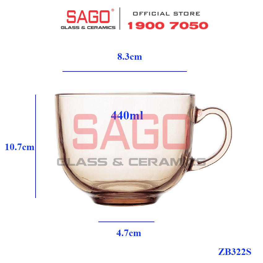 Deli ZB322S - Ly Thủy Tinh Deli Cup Mug Amber Glass 440ml | Thủy Tinh ...