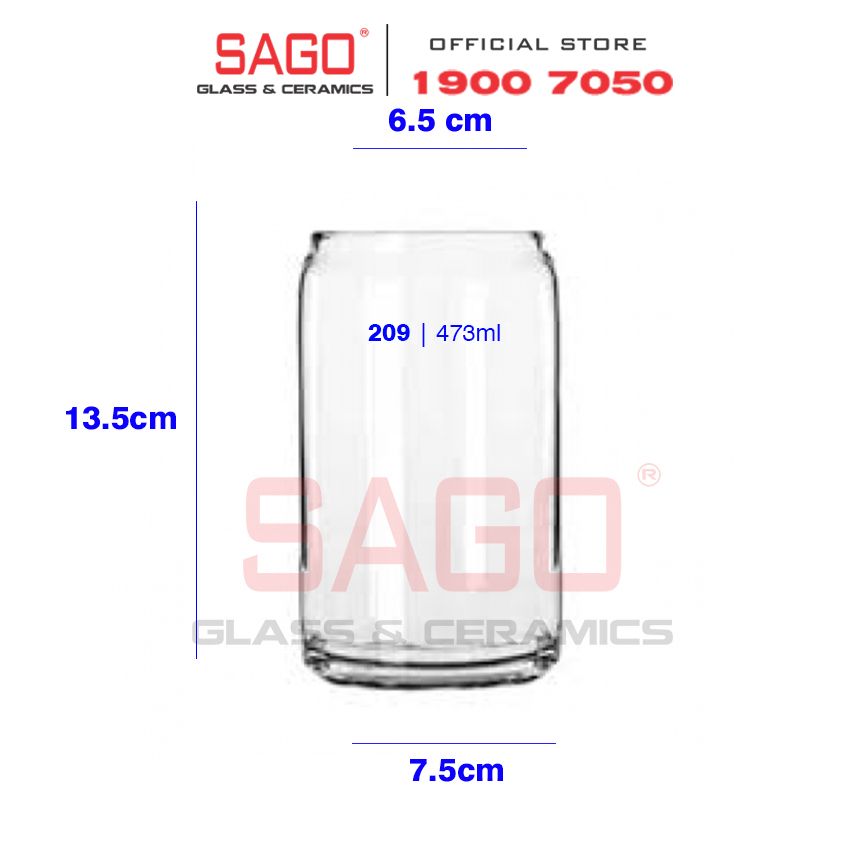 LIBBEY 209 - Ly Thủy Tinh Libbey Beer Can 473ml | Thủy Tinh Cao Cấp ...