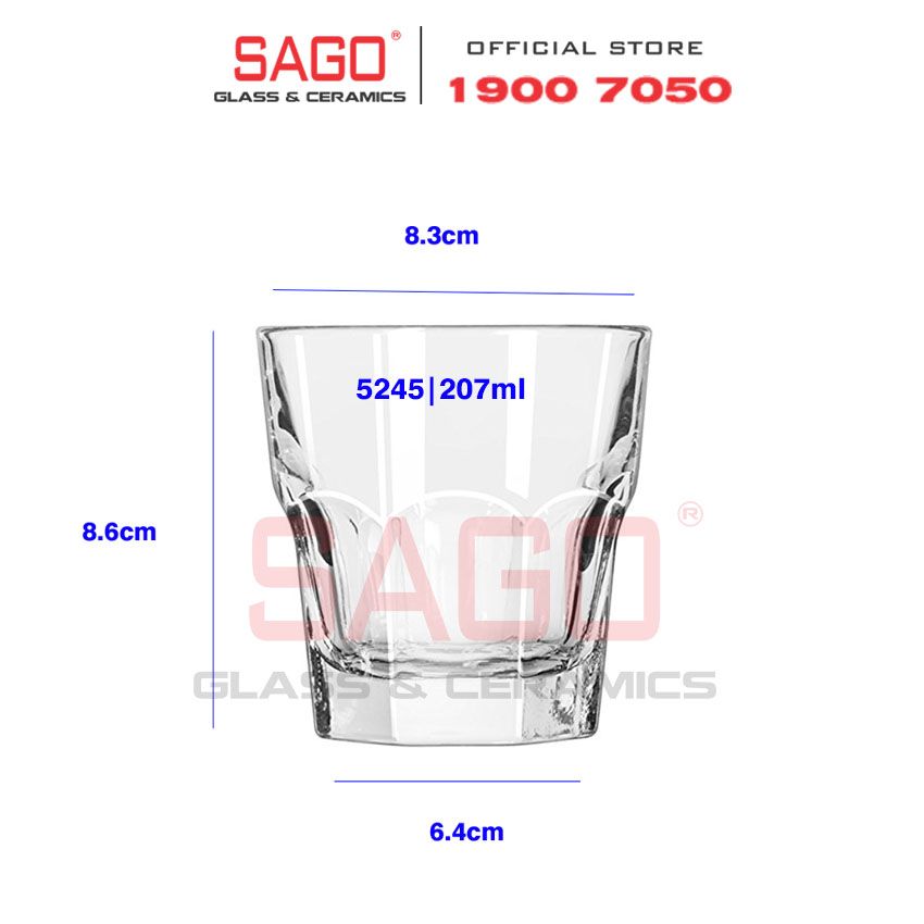 LIBBEY 15245 - Ly Thủy Tinh Cường Lực Libbey Gibraltar Rocks DuraTuff – Gốm Sứ Thủy Tinh Sài Gòn