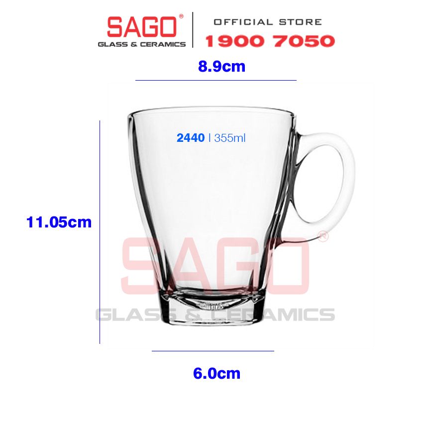 Ocean P02440 - Ly Thủy Tinh Ocean Caffe Americano 355ml | Nhập Khẩu ...