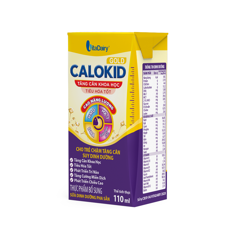 Sữa Bột Pha Sẵn Calokid Gold 110ml - Thùng 48 hộp – VitaDairy Official